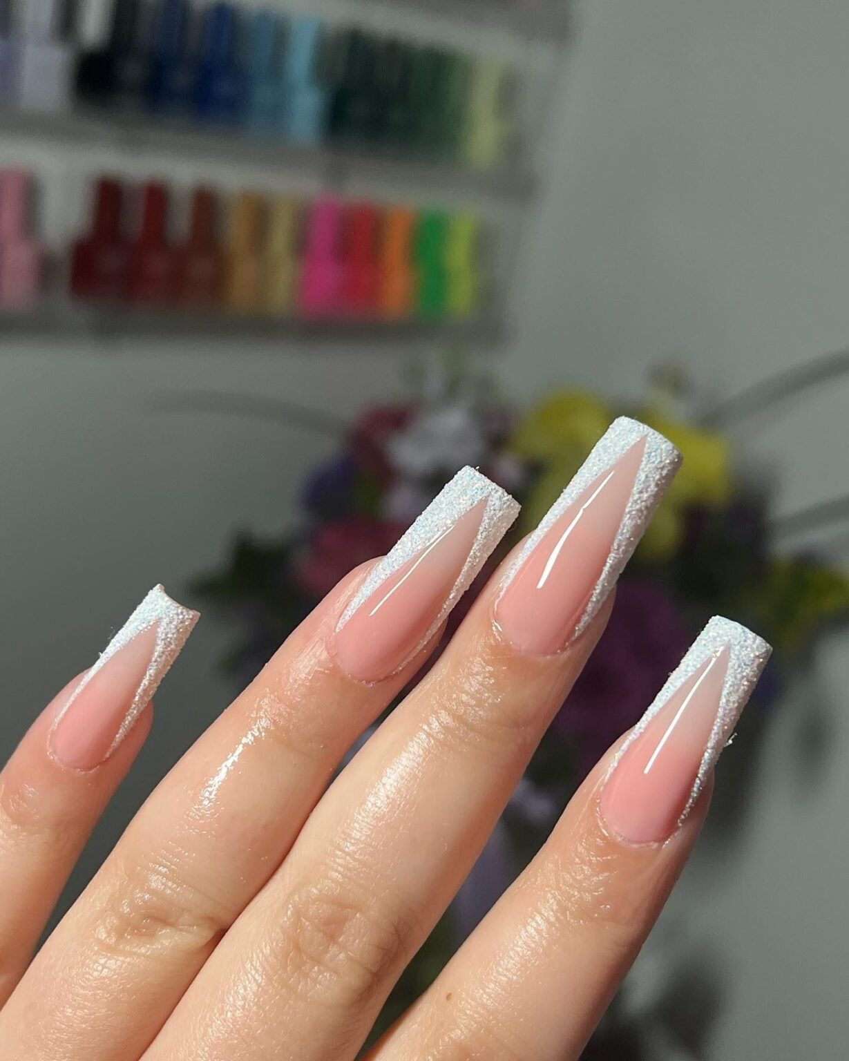 25+ V-Cut French Tip Nail Designs: Bold, Chic & Modern - Salon 1150