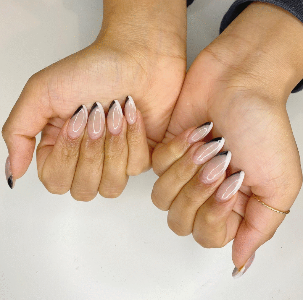 25+ V-Cut French Tip Nail Designs: Bold, Chic & Modern - Salon 1150