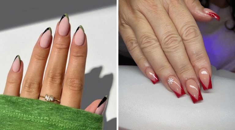 25+ V-Cut French Tip Nail Designs: Bold, Chic & Modern - Salon 1150