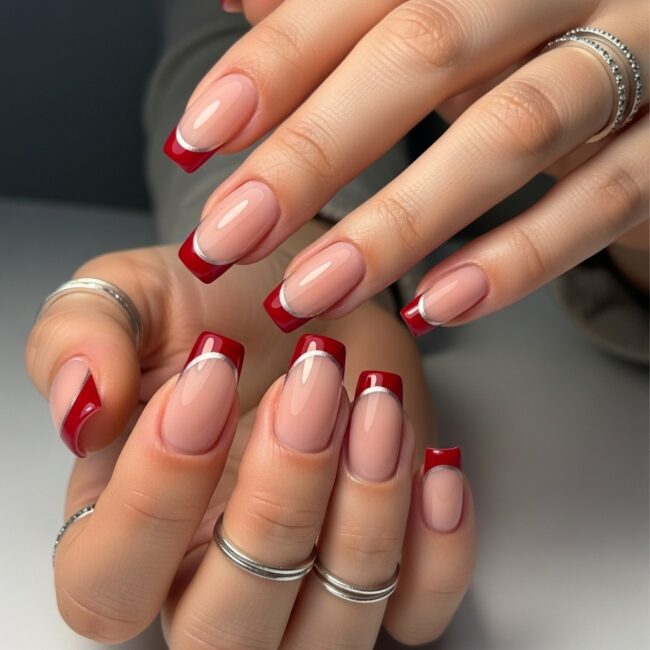 25+ Silver French Tip Nail Ideas for a Chic, Modern Twist