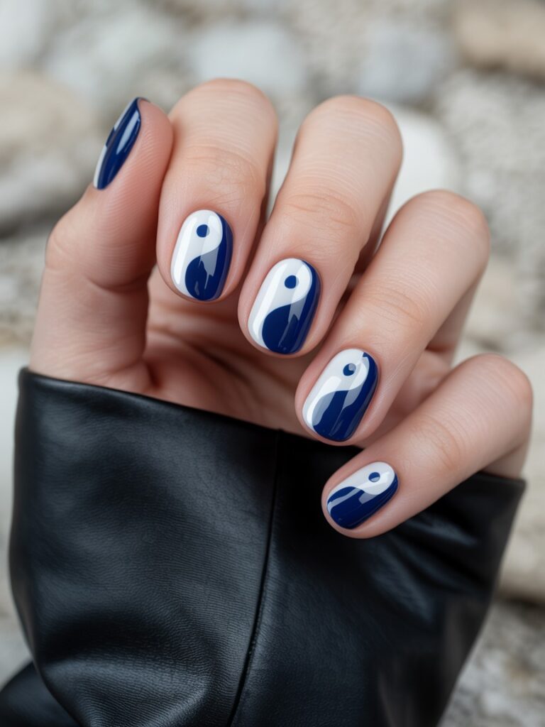 Blue French Tip Nails: 32 Ideas (Navy, Cobalt & More)